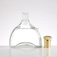 China Hot Stamping Surface Handling Industrial Brandy Glass Liquor Bottles 250ml 500ml 750ml for sale