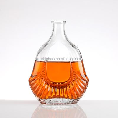 China Super Flint Glass Bottle 500ml 750ml 1000ml Hot Stamping for Brandy for sale