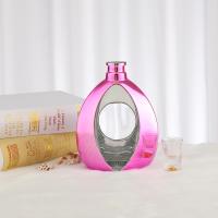 China 750ml Electroplated Glass Bottle for Spirits Vodka Gin Champagne Liquor Modern Design for sale
