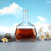 China Hot Stamping Surface Handling 500ml 750ml Glass Bottle for Liquor Brandy for sale