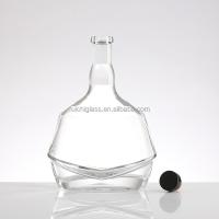 China Hot Stamping Surface Handling 500ml 750ml Glass Bottle for Liquor Brandy for sale