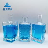 China Hot Stamping 750ml Empty Colored Glass Bottle for Customized Liquor Wine and Vodka Sale for sale