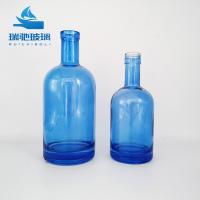 China Hot Stamping 750ml Empty Colored Glass Bottle for Customized Liquor Wine and Vodka Sale for sale