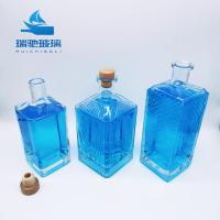 China Hot Stamping 750ml Empty Colored Glass Bottle for Customized Liquor Wine and Vodka Sale for sale