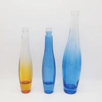 China Hot Stamping 750ml Empty Colored Glass Bottle for Customized Liquor Wine and Vodka Sale for sale