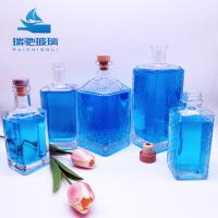 China Hot Stamping 750ml Empty Colored Glass Bottle for Customized Liquor Wine and Vodka Sale for sale