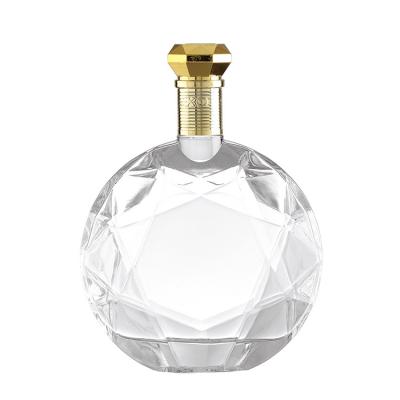 China Hot Stamping Various Style Design 500ml 700ml 750ml 750g Empty Rum Gin Whisky Spirit Vodka Glass Bottle for sale