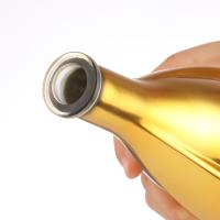 China 750ml Elegant Electroplated Color Wine Glass Bottle with Aluminum Plastic PP Collar for sale