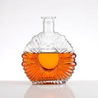 China Manufacture 500ml 750ml Brandy Glass Bottle with Cap and Aluminum Plastic PP Collar for sale