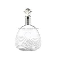 China Collar Material Aluminum Plastic PP 350ml 500ml 750ml Brandy Glass Bottles with Cap for sale