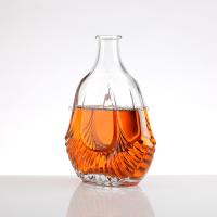 China Custom Design 500ml 700ml Glass Liquor Brandy Bottle Super Flint Glass Body Material for sale