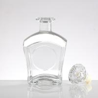 China Transparent Round Empty Flint Glass Vodka Bottle 200Ml 375Ml 500Ml 750Ml 1000Ml for VODKA for sale