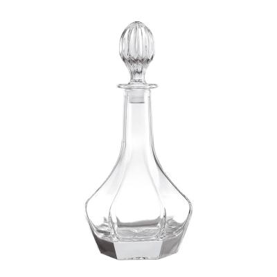 China Sophisticated Super Flint Glass Frozen Gin Whisky Liquor Glass Bottles with Cork for sale