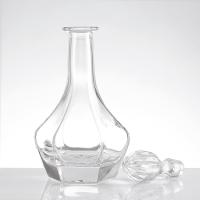 China Sophisticated Super Flint Glass Frozen Gin Whisky Liquor Glass Bottles with Cork for sale