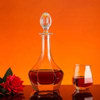 China Sophisticated Super Flint Glass Frozen Gin Whisky Liquor Glass Bottles with Cork for sale