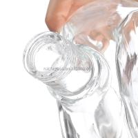 China Flint Glass Liquor Wine Vodka Tequila Bottle with Sealed Cork Lid 750ml for sale