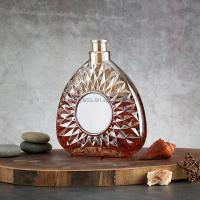 China Super Flint Glass 500ml Clear Round Liquor Whisky Spirits Vodka Gin Rum Brandy Bottle for sale
