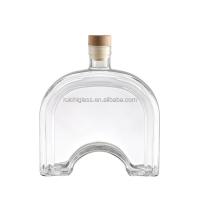 China Super Flint Glass Base Material Whisky Glass Bottles for Spirits Liquor Vodka Gin for sale