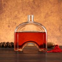 China Super Flint Glass Base Material Whisky Glass Bottles for Spirits Liquor Vodka Gin for sale