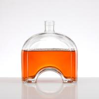 China Super Flint Glass Base Material Whisky Glass Bottles for Spirits Liquor Vodka Gin for sale