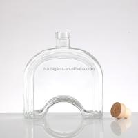 China Super Flint Glass Base Material Whisky Glass Bottles for Spirits Liquor Vodka Gin for sale