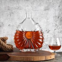 China Most Popular Style 500ml 750ml Brandy Glass Bottles with Cap Super Flint Glass for sale