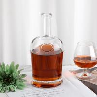 China Body Material Super Flint Glass 500ml 700ml 750ml Cut Glass Liquor Bottle for Alcohol for sale
