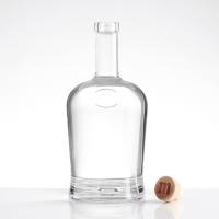 China Body Material Super Flint Glass 500ml 700ml 750ml Cut Glass Liquor Bottle for Alcohol for sale