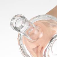 China Body Material Super Flint Glass 500ml 700ml 750ml Cut Glass Liquor Bottle for Alcohol for sale