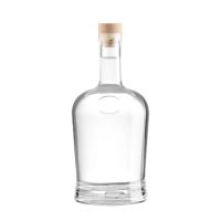 China Body Material Super Flint Glass 500ml 700ml 750ml Cut Glass Liquor Bottle for Alcohol for sale
