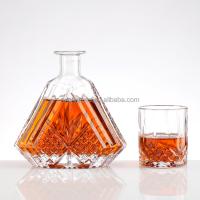 China end Whisky Glass Bottle with Embossed Logo and Super Flint Glass Material for sale