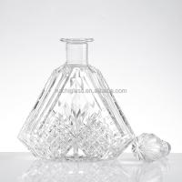 China end Whisky Glass Bottle with Embossed Logo and Super Flint Glass Material for sale
