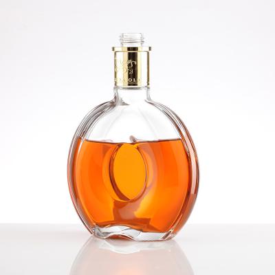 China Engraved Logo Cork Top 0.75L Clear Vodka 750ml Spirits Xo Brandy 1000ml Glass Bottle for sale
