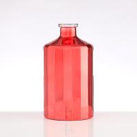 China Customized 750 ml Electroplating Rum Brandy Wine Glass Bottle Made of Super Flint Glass for sale