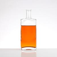 China 500ml 700ml Custom Empty Frosted Fancy Glass Liquor Bottle for Beverage and Champagne for sale