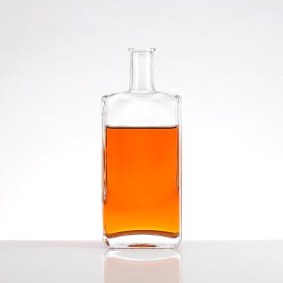 China 500ml 700ml Custom Empty Frosted Fancy Glass Liquor Bottle for Beverage and Champagne for sale