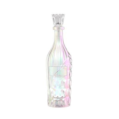 China 375ml 500ml 750ml Clear Glass Whisky Vodka Bottle with Cork for sale