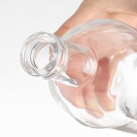 China Customized Custom Make 1000ml Clear Round Empty Glass Liquor Bottle with Cork for sale