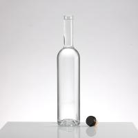 China Base Material Super Flint Glass 500ml Frosted Vodka Spirits Glass Bottle for Beverage for sale