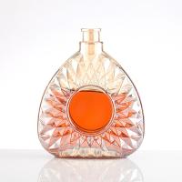 China Industrial Beverage 500ml Glass Luxury Brandy Wine Bottle with Cork Stopper for sale