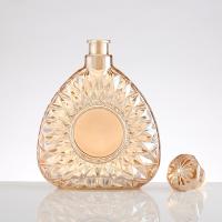 China Industrial Beverage 500ml Glass Luxury Brandy Wine Bottle with Cork Stopper for sale