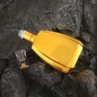 China 750ml Glass Vodka Bottle with Decal Logo in Blue Pink Yellow Color 500ml Capacity for sale