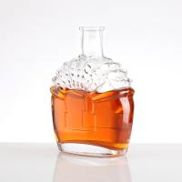China Clear Super Flint Glass Brandy Xo Bottle 200 Ml 375 Ml 500 Ml 700 Ml 1000 Ml Empty for sale
