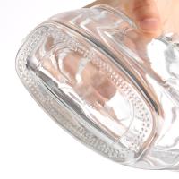 China Clear Super Flint Glass Brandy Xo Bottle 200 Ml 375 Ml 500 Ml 700 Ml 1000 Ml Empty for sale