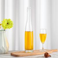 China Empty Vodka Bottle 375ml 500ml 750ml 1000ml Glass Bottle for Alcoholic Beverages for sale