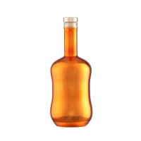 China Flint Colorful Electroplated Glass Tequila Vodka Liquor Bottles in Hot Stamping Style for sale