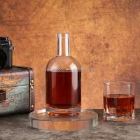 China 500ml 750ml Glass Liquor Bottle for Whiskey Vodka Custom Make Industrial Beverage for sale