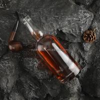 China Aluminum Plastic PP Collar Material Simple 500ml 750ml Whisky Glass Bottle for Liquor for sale