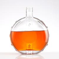 China Hot Stamping Surface Handling 700ml 750 Ml Luxury Brandy Glass Bottle Spirits Bottle for sale