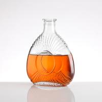 China Super Flint Glass Bottle for Vodka Brandy Whisky Rum Hot Stamping Transparent Design for sale